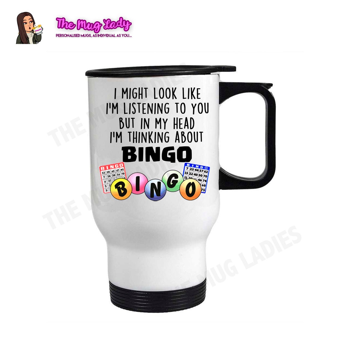 BINGO GIFT, Thinking About Bingo, Bingo Travel Mug, Bingo Mug - Etsy UK