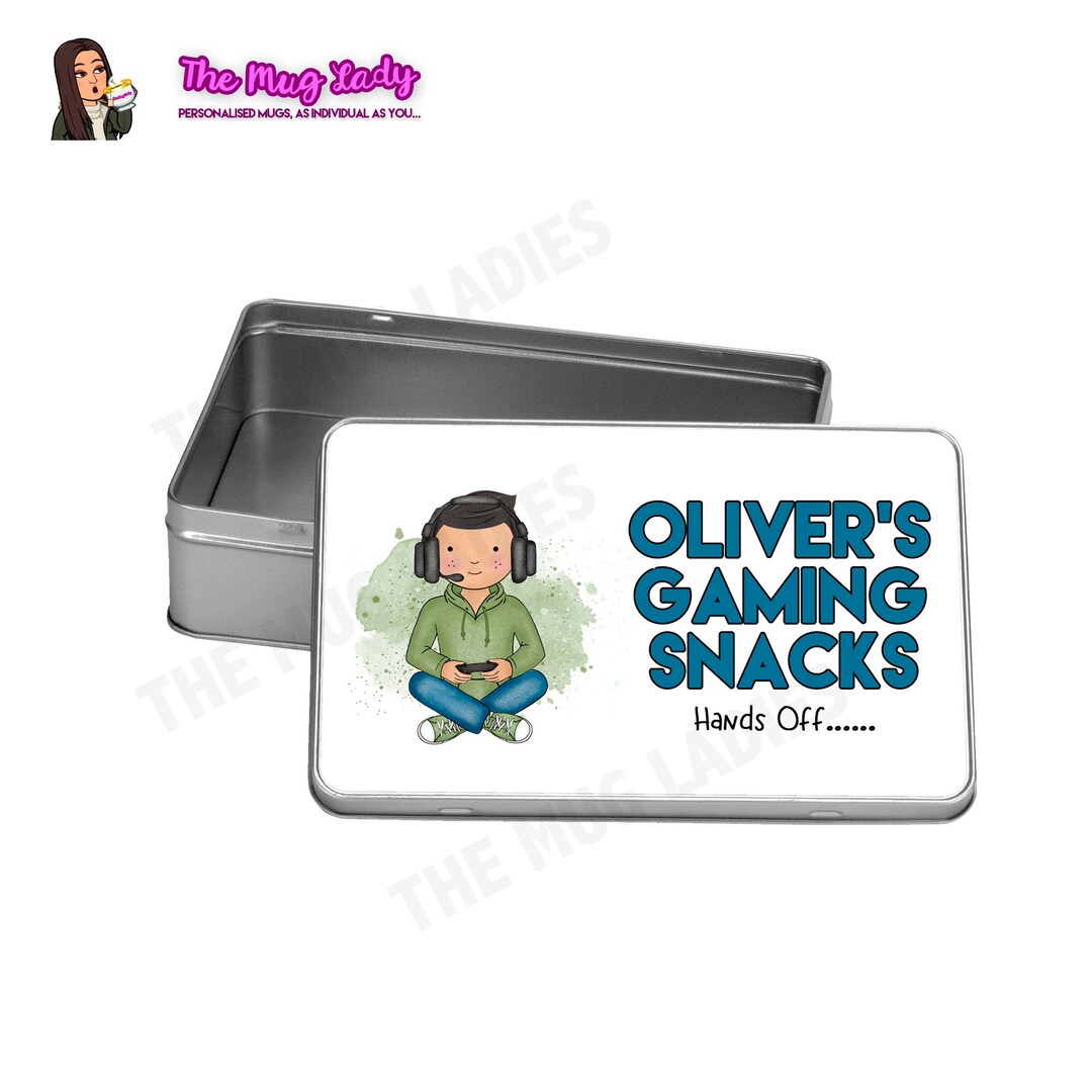 GAMING SNACKS TIN Gamer Biscuits Gaming Treats - Etsy