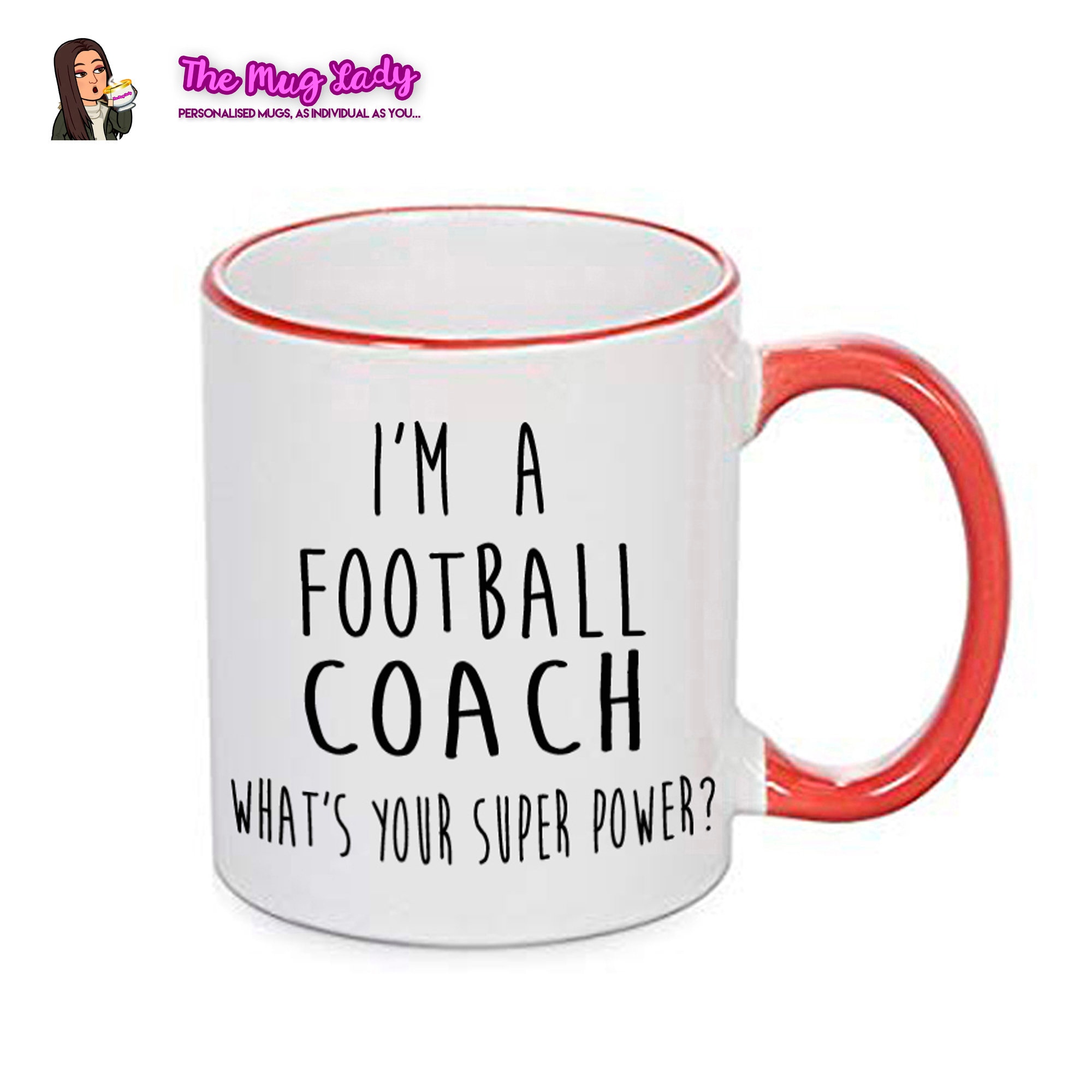 FOOTBALL COACH MUG Superpower Football Coach Gift | Etsy