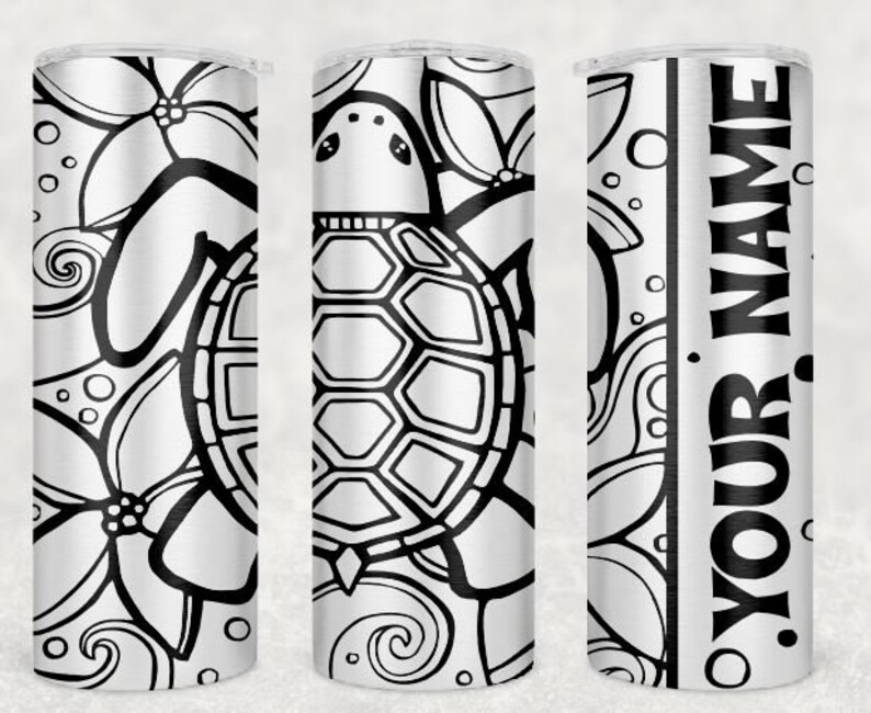 Turtle Tumbler Tape Digital Download... Turtle Burst Design - Etsy