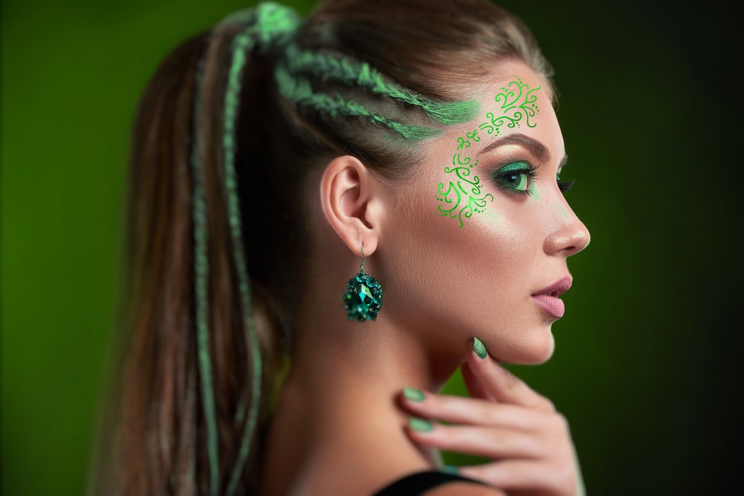 SWIRLS Addttoo Lacy Metallic Eye Tattoo Swirls Beautiful Party Costume ...