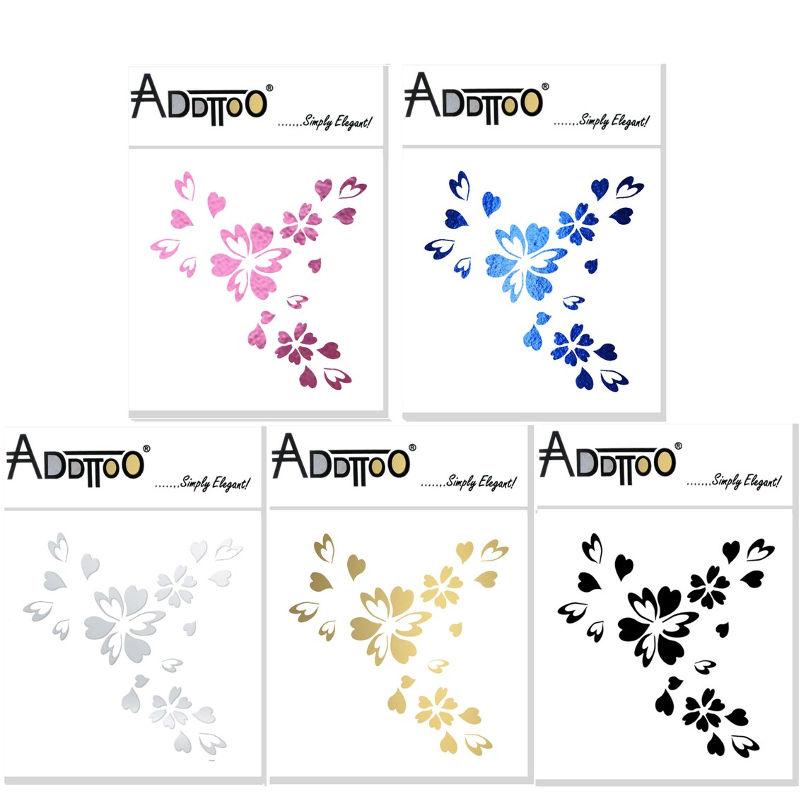 Addttoo Vajazzle Instant Luxury Waterproof Body Art Flower Bouquet ...