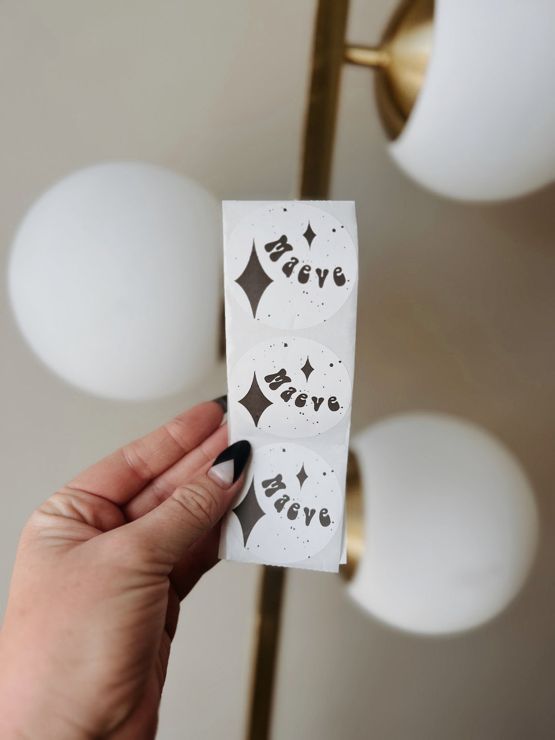 Retro Stardust Name Stickers - 10 Stickers - Etsy