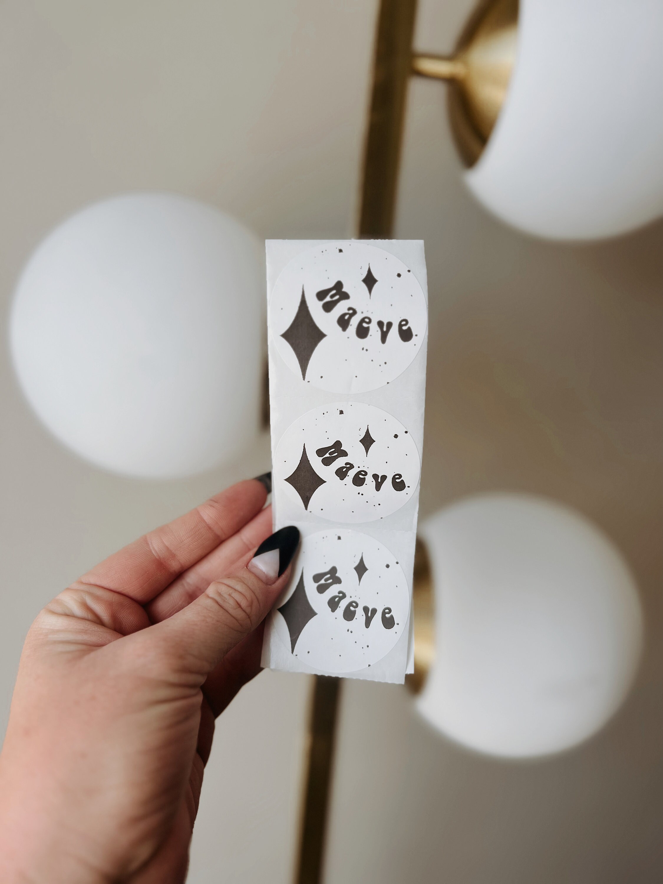 Retro Stardust Name Stickers - 10 Stickers - Etsy