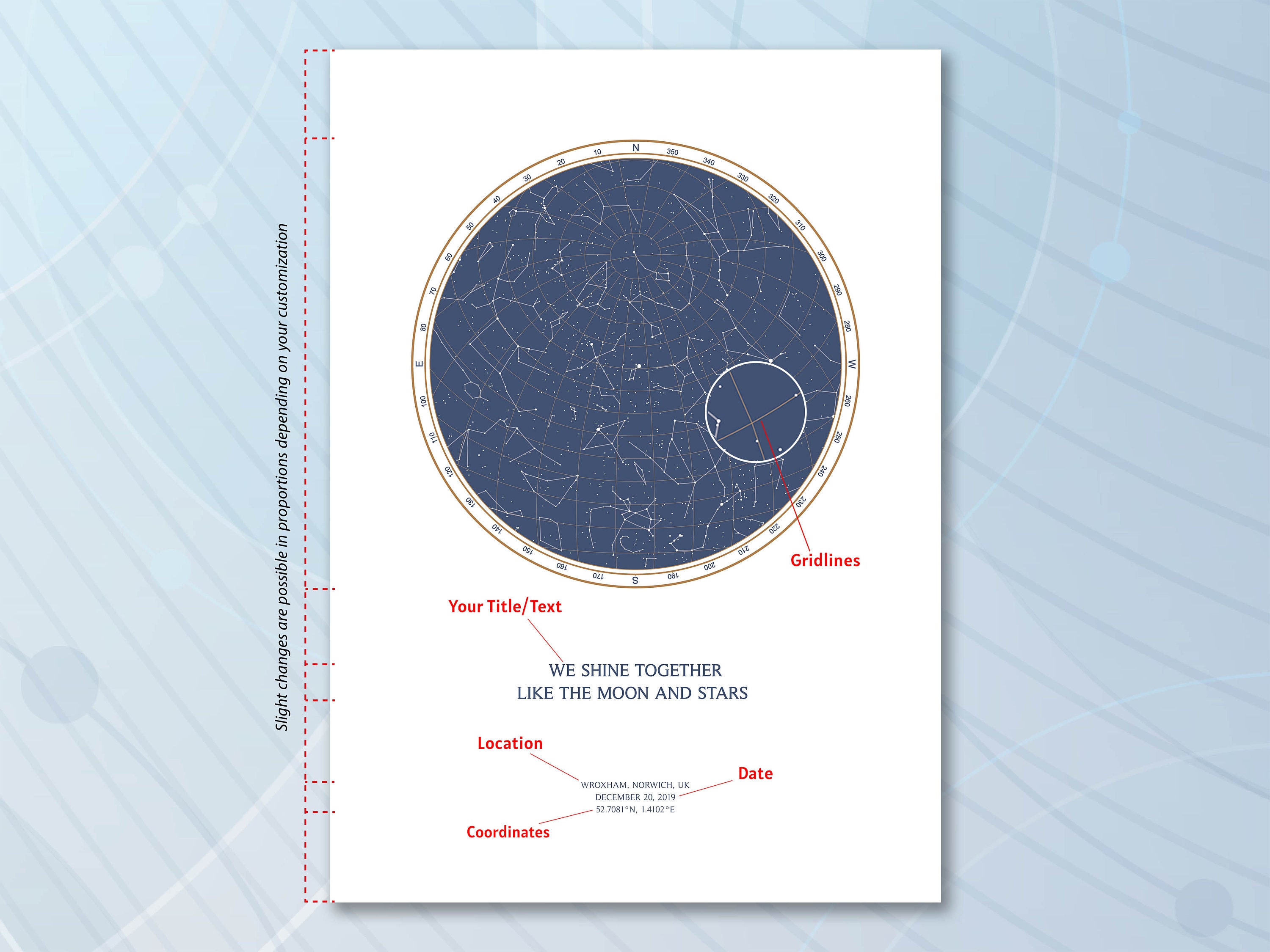 Custom Star Map Star Chart Sky Map Constellation Map | Etsy