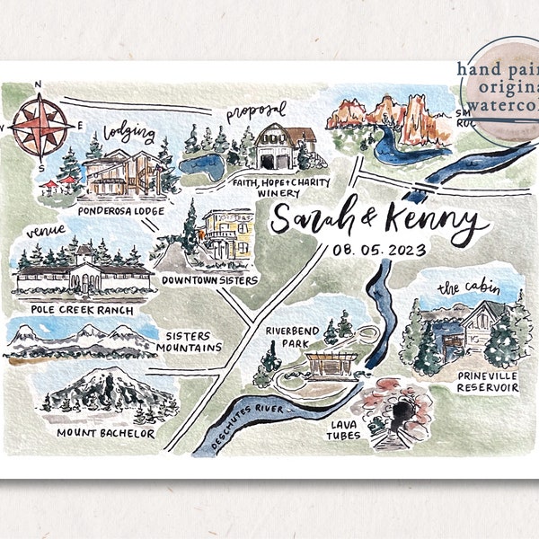 Watercolor Map - Etsy