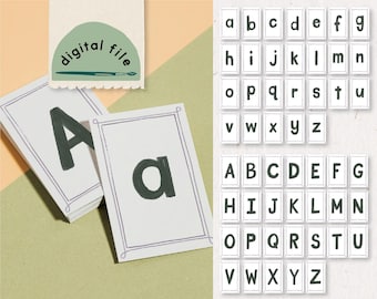 Printable Alphabet Cards, Preschool Alphabet Learning, ABC Flashcards ...