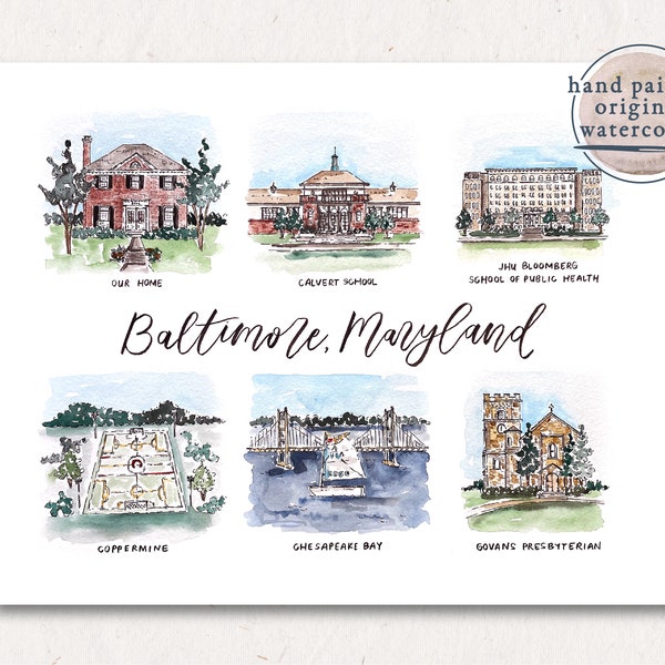 Watercolor Map - Etsy