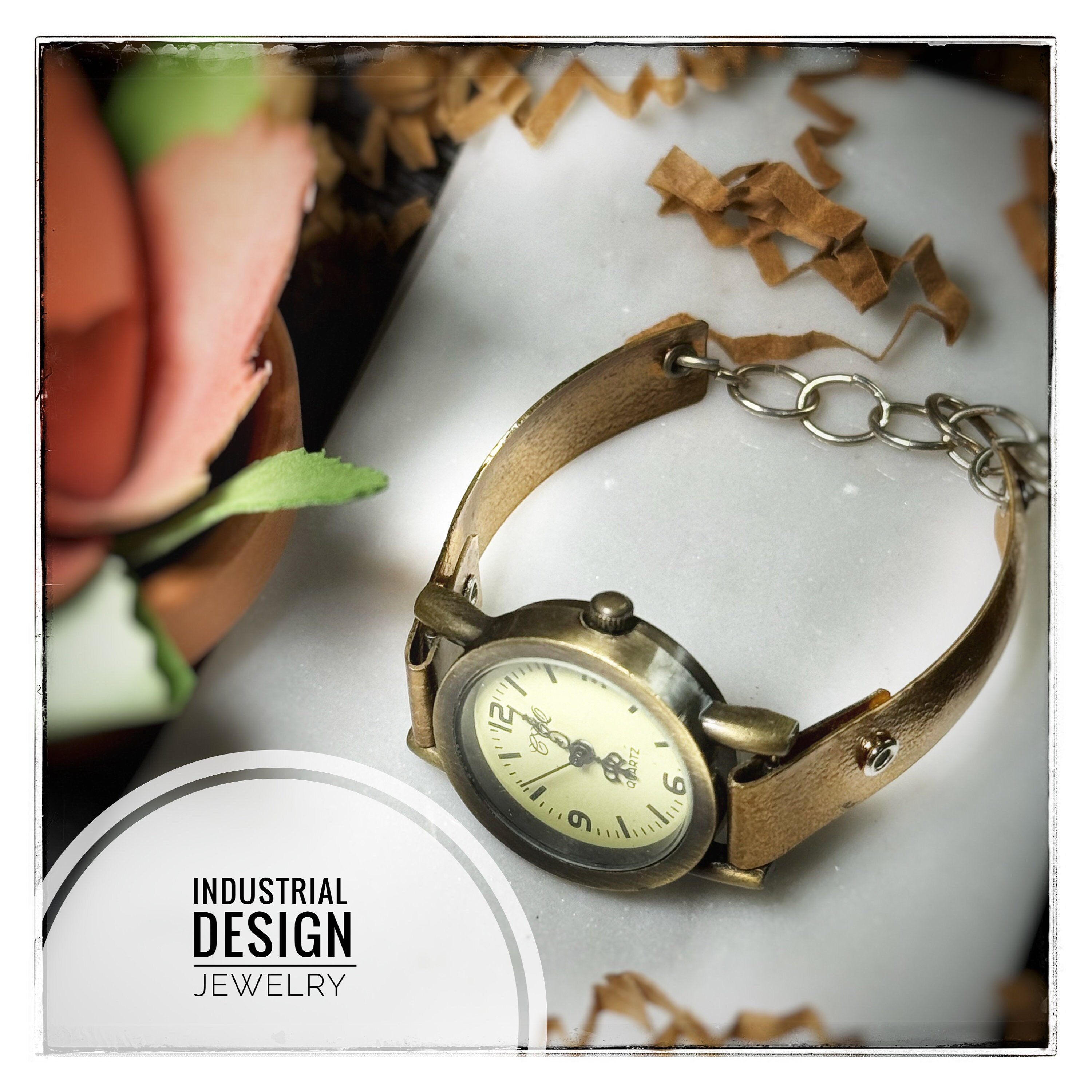 Lady's Classic Bracelet Watch, Mixed Metal, Vintage Look Artisan ...