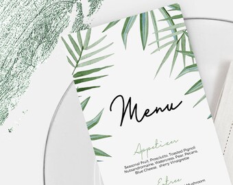 Beach menu template | Etsy