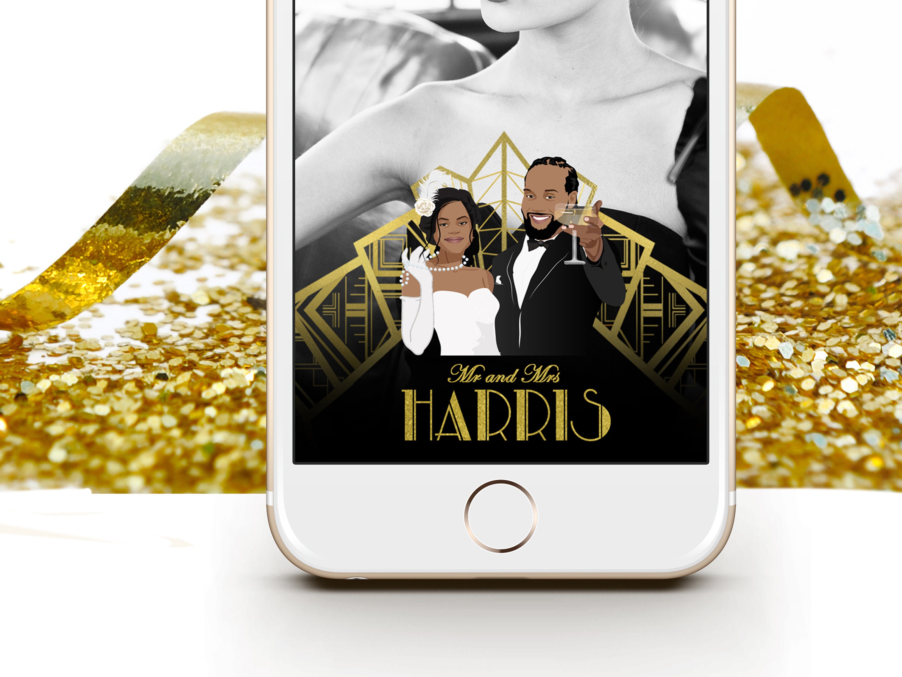 Printable Welcome Wedding Poster Couple Drawing | Portrait Couple ...