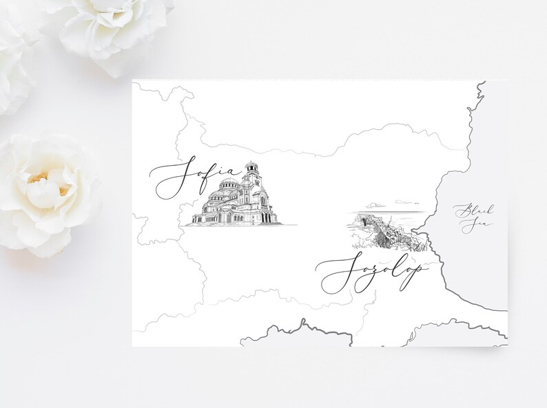 Printable Custom Wedding Map Invitation Destination Wedding - Etsy
