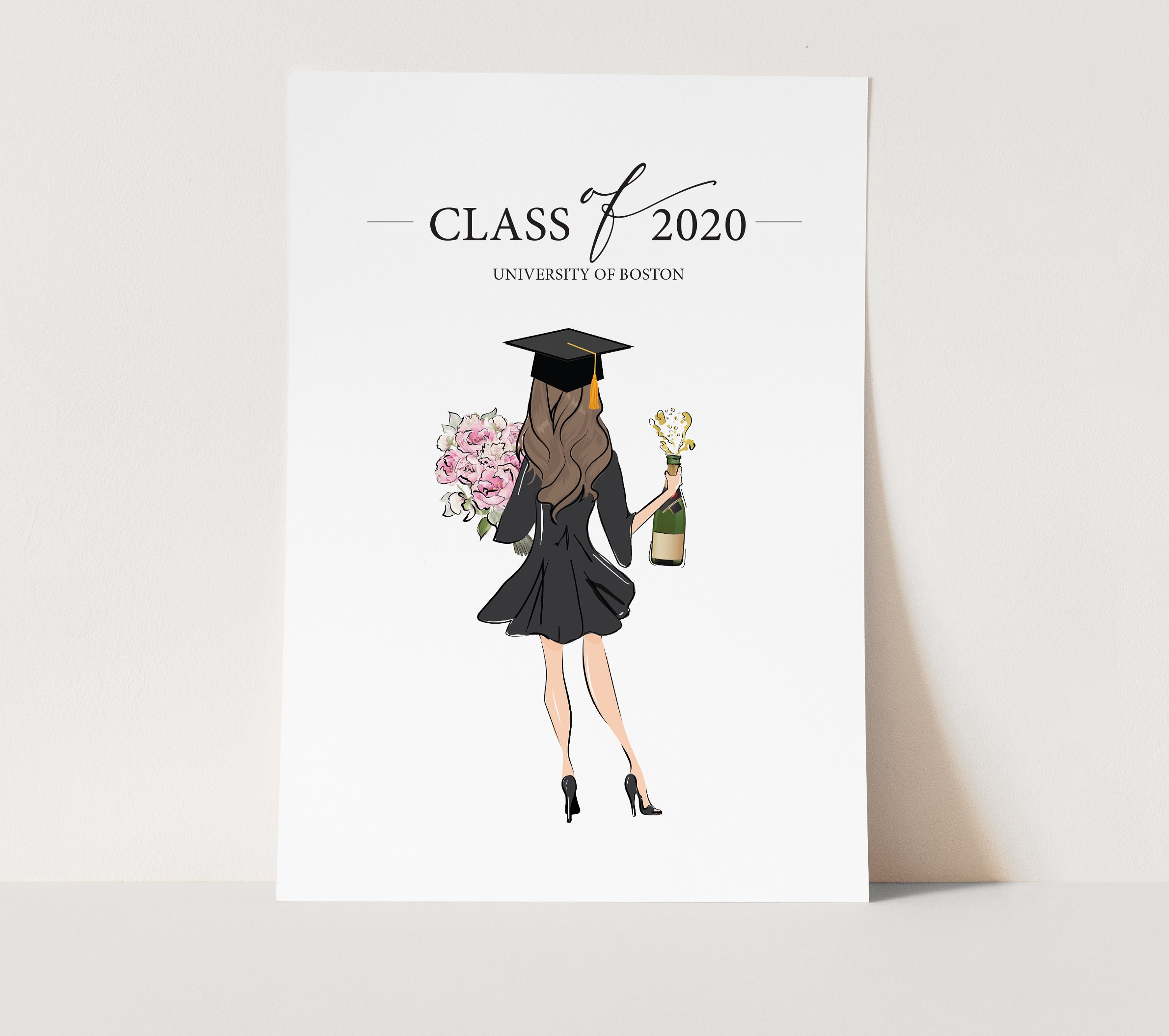 Graduation Day Print Printables College Student Graduate Class | Etsy