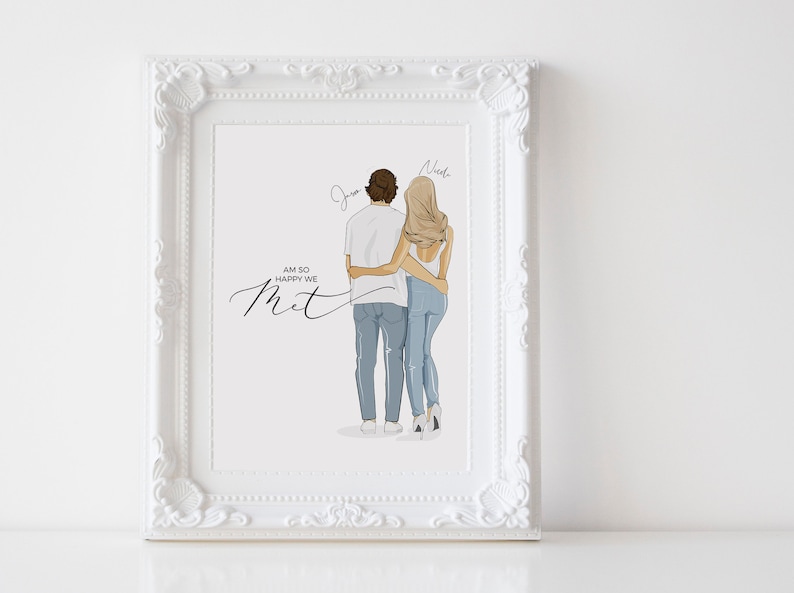 Personalized Couple Portrait Couple Illustration Custom - Etsy