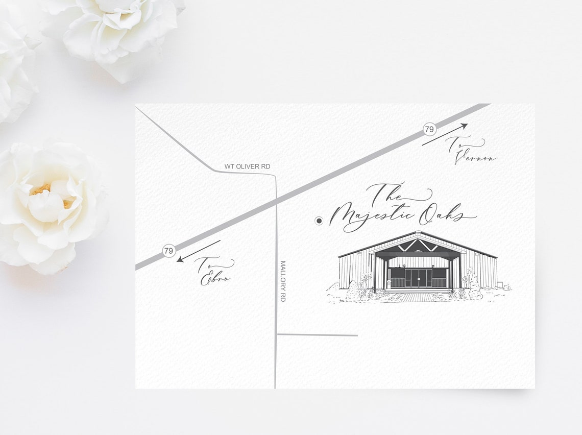 Printable Custom Wedding Map Invitation Destination Wedding - Etsy