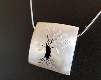 Oak Tree Pendant - Etsy