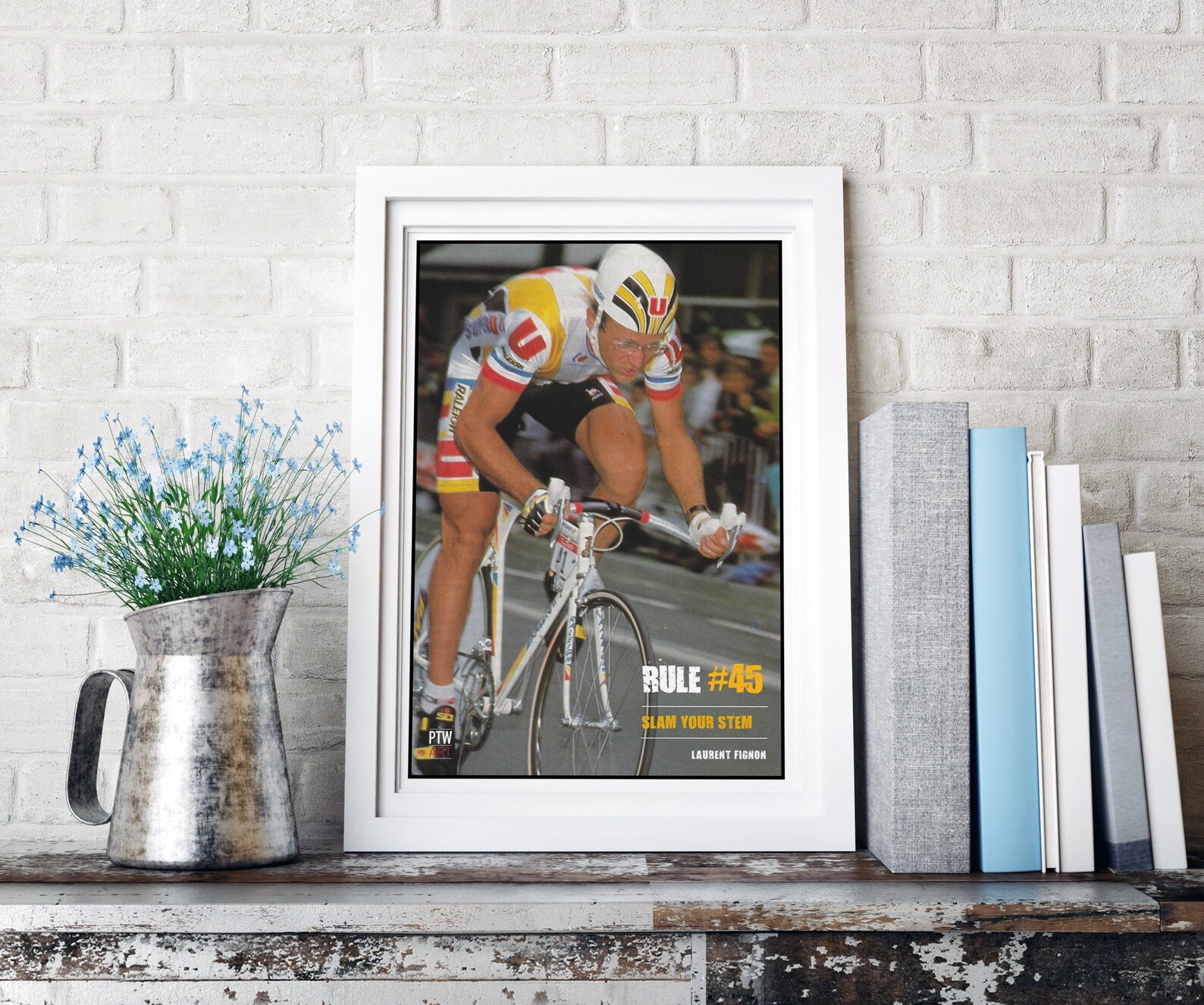 Cycling print motivational print poster Rule 45 slam your | Etsy