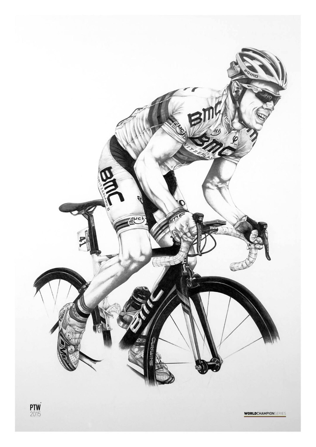 Philippe Gilbert A2 art print poster cycling gift limited | Etsy