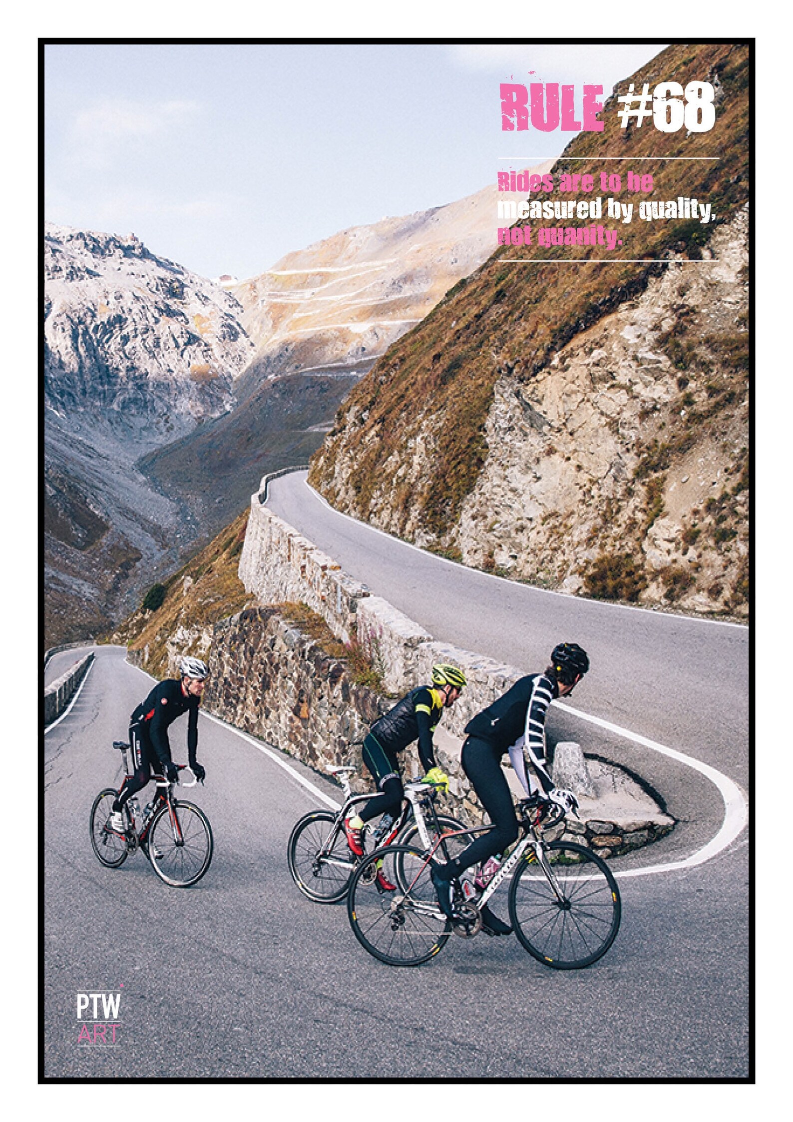 Cycling Motivational Print Poster Rule 68 its About | Etsy