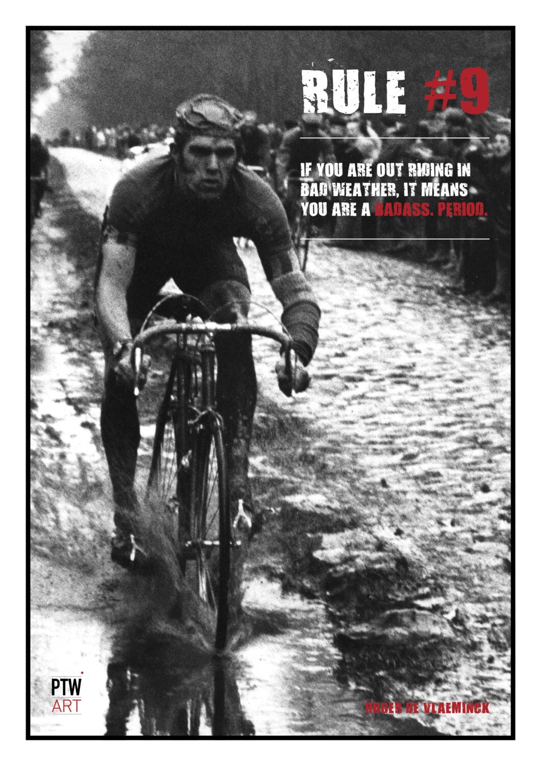 Cycling Print Motivational Print Rule 9 A4 210mm X 297mm High | Etsy