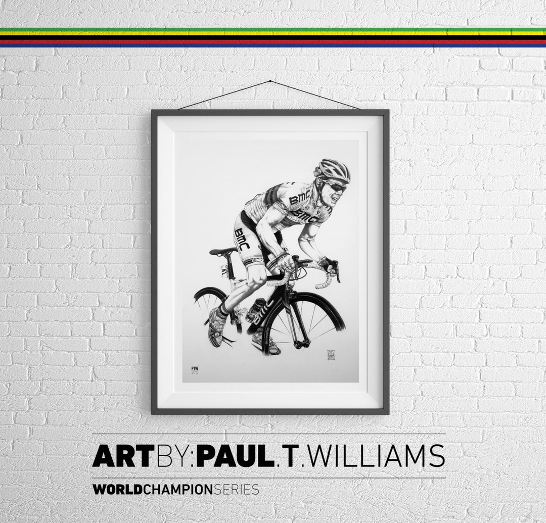 Philippe Gilbert A2 Art Print, Poster Cycling Gift, Limited Edition ...