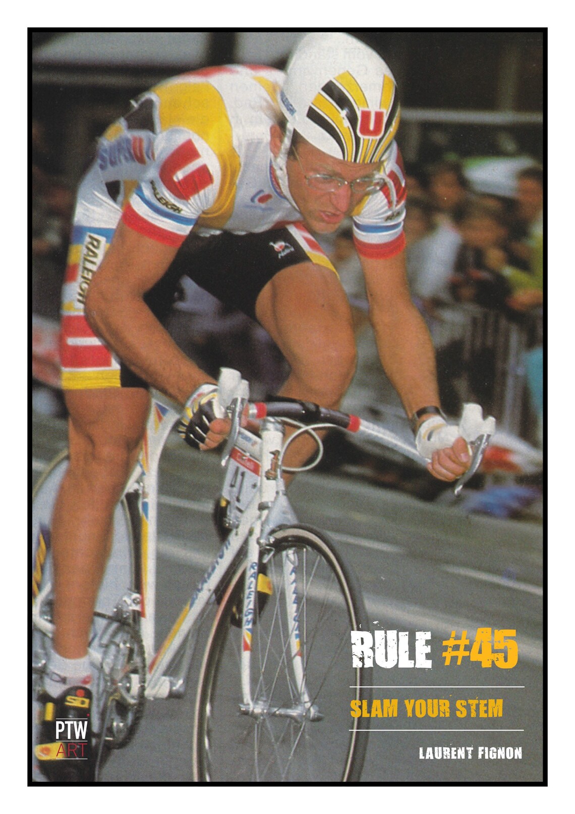 Cycling print motivational print poster Rule 45 slam your | Etsy