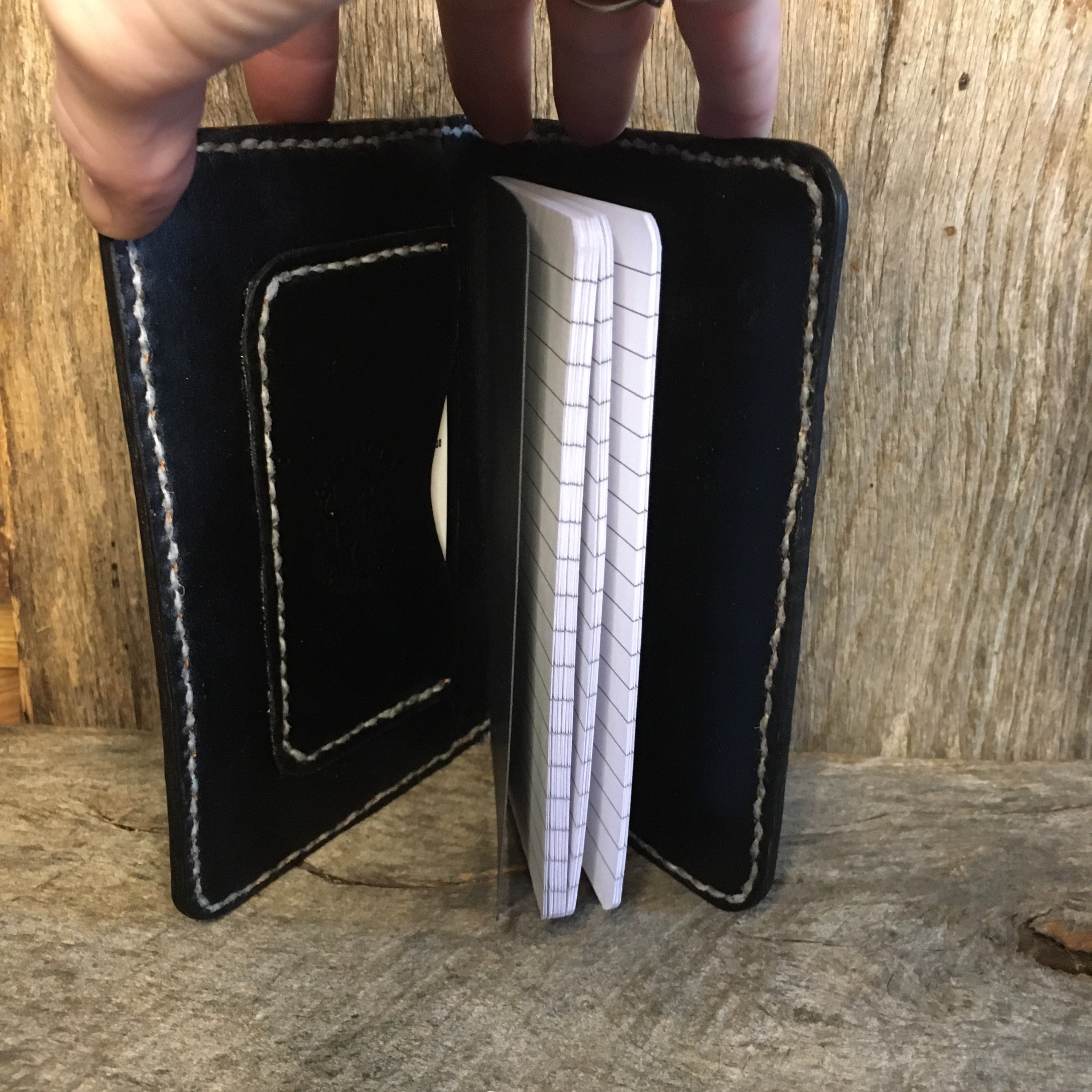 Hand Tooled Skull / Spiderweb/ Skeleton Hand Leather Field Notes Cover ...