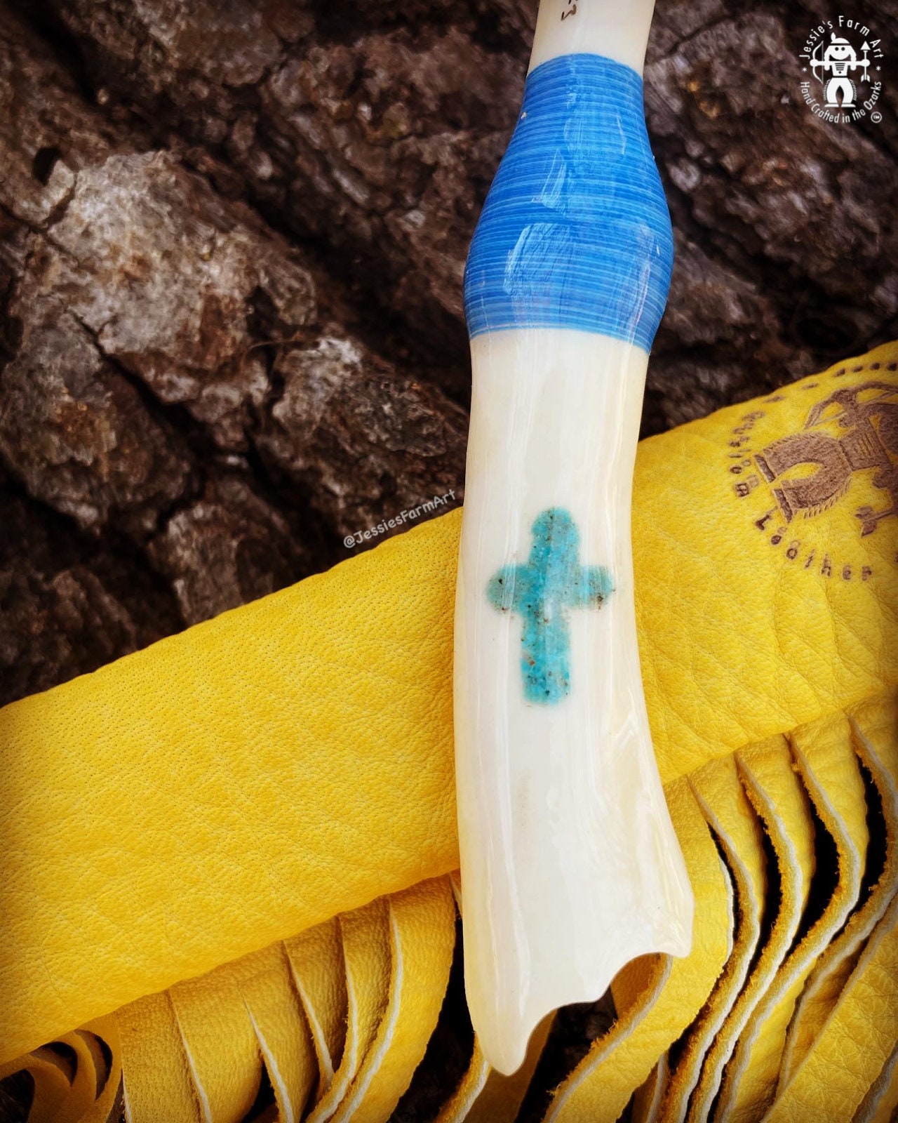 Turquoise Inlaid Cross Wingbone Turkey Hunting Game Call. Real - Etsy