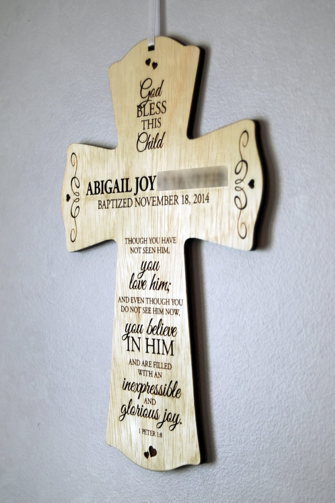 Personalized Wooden Baptismal Cross! - Etsy