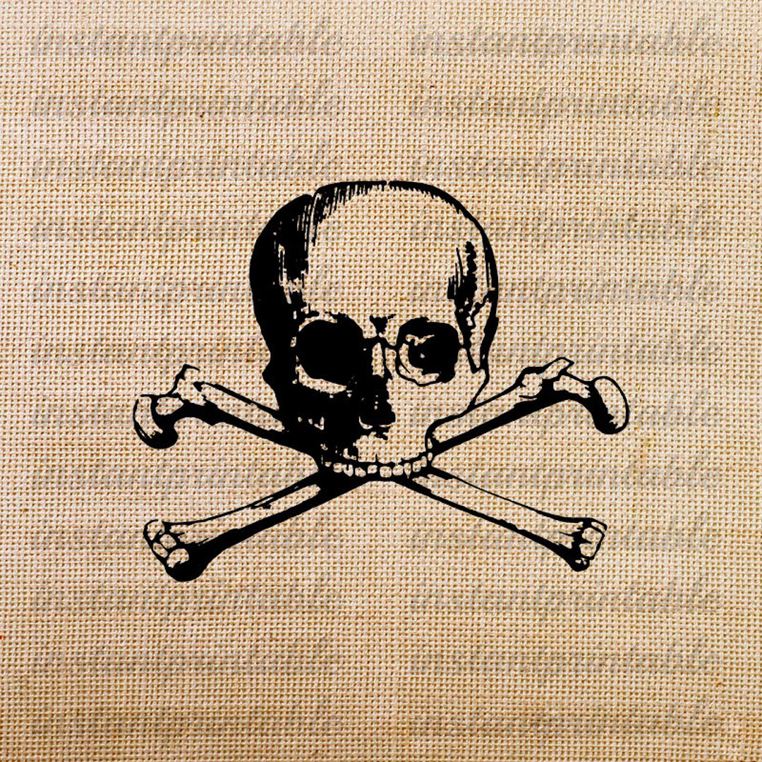 Skull and Bones Clip Art Instant Download High Resolution - Etsy