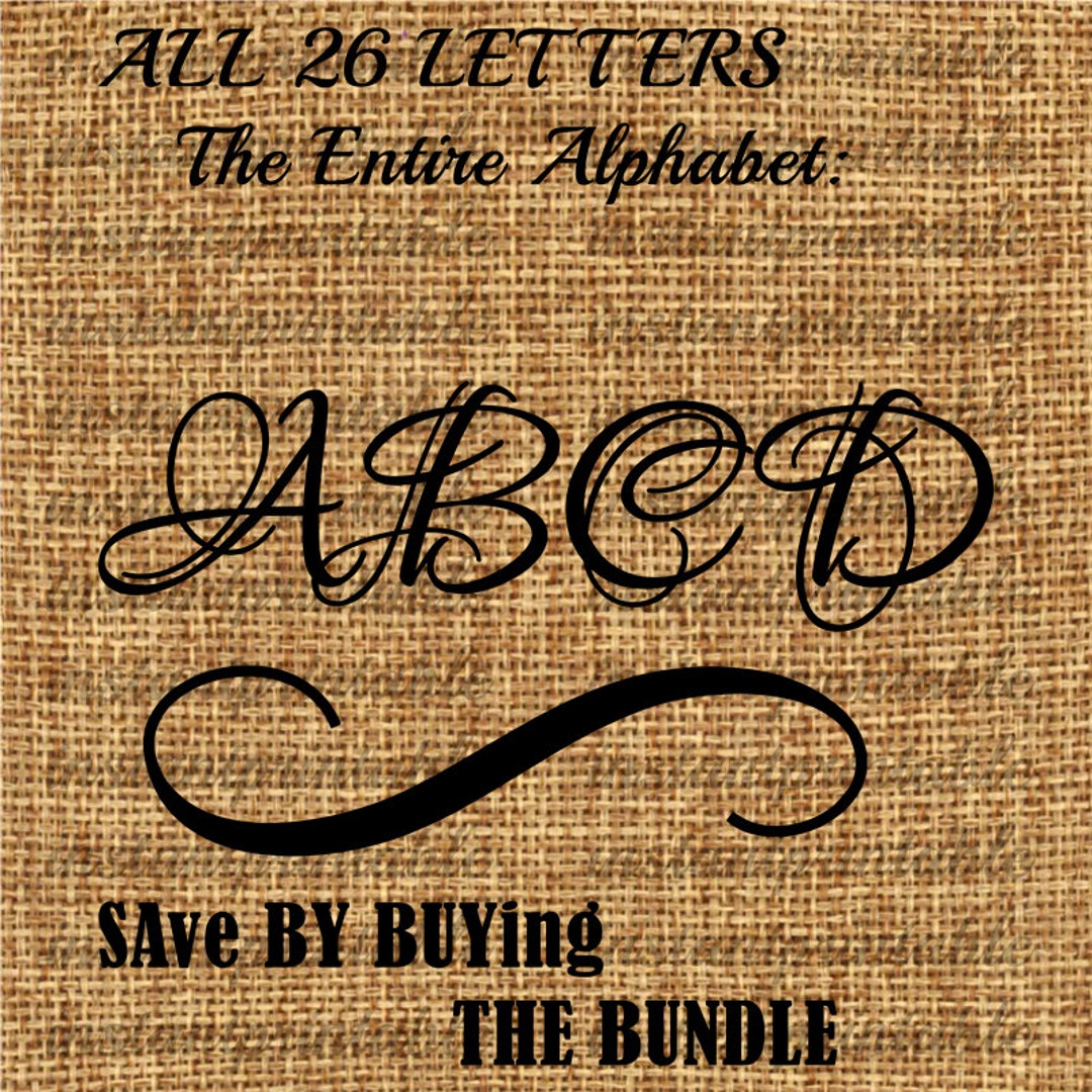 All 26 Letters of Alphabet, Calligraphy Bundle, Monogram, Letter Clip ...