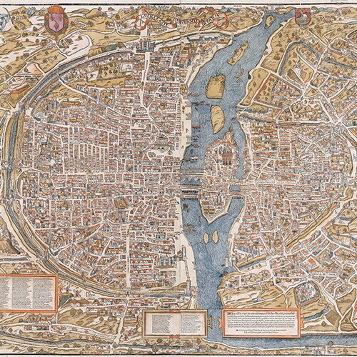 Map of Paris France 1930 by Arthur Zaidenberg. Restoration | Etsy