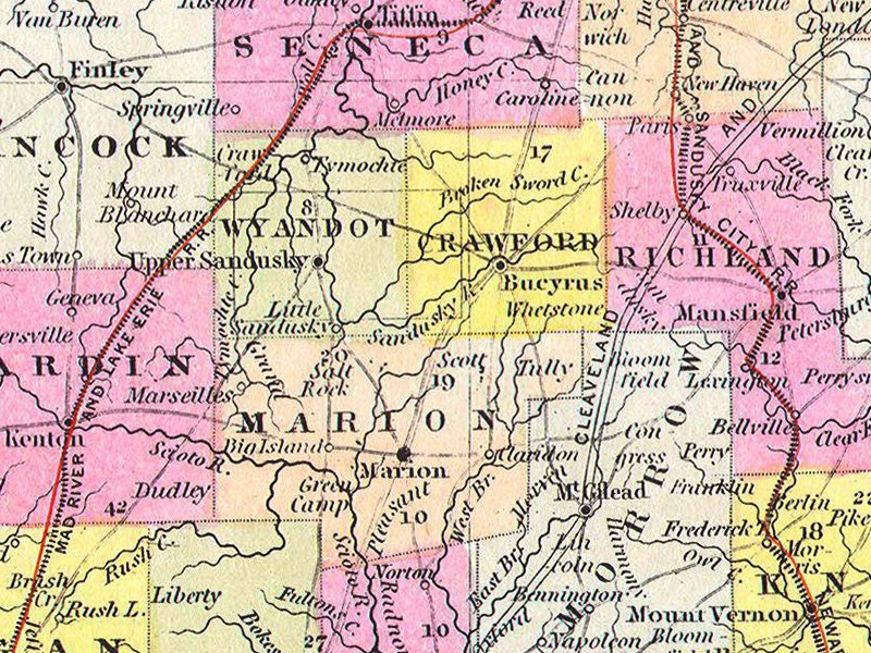 Ohio Map 1850 Scanned Version of Old Original Map of the - Etsy