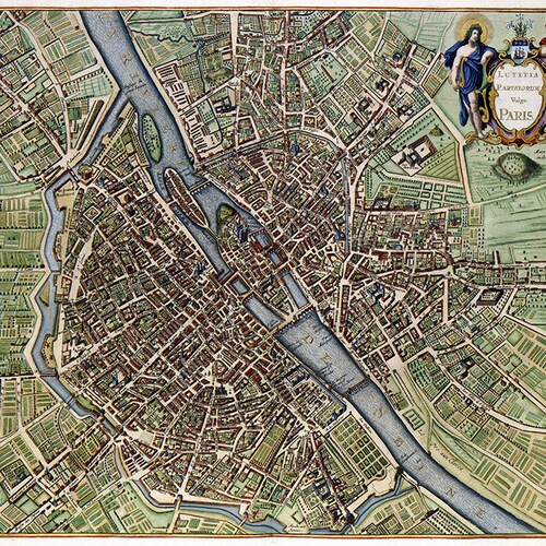 Map of Paris France 1930 by Arthur Zaidenberg. Restoration | Etsy