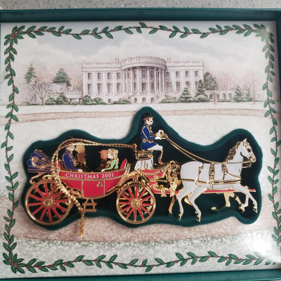 White House Christmas Ornament Presidential Carriage - Etsy
