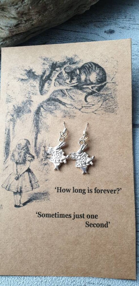 Alice in Wonderland Earrings Alice in Wonderland Jewellery | Etsy