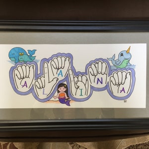 Personalized Name in Sign Language ( Fingerspelling) - Etsy