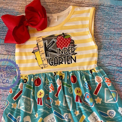Kindergarten Dress Kindergarten Outfit First Day of | Etsy