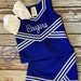Blue & White Cheer Uniform, Customized Cheerleading Uniform, Girls ...