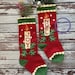 Personalized Knit Stocking, Embroidered Knit Stockings, Red Knit ...