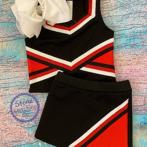 Orange & Black Cheer Uniform, Customized Cheerleading Uniform, Girls ...