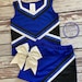 Blue & Black Cheer Uniform, Customized Cheerleading Uniform, Girls ...