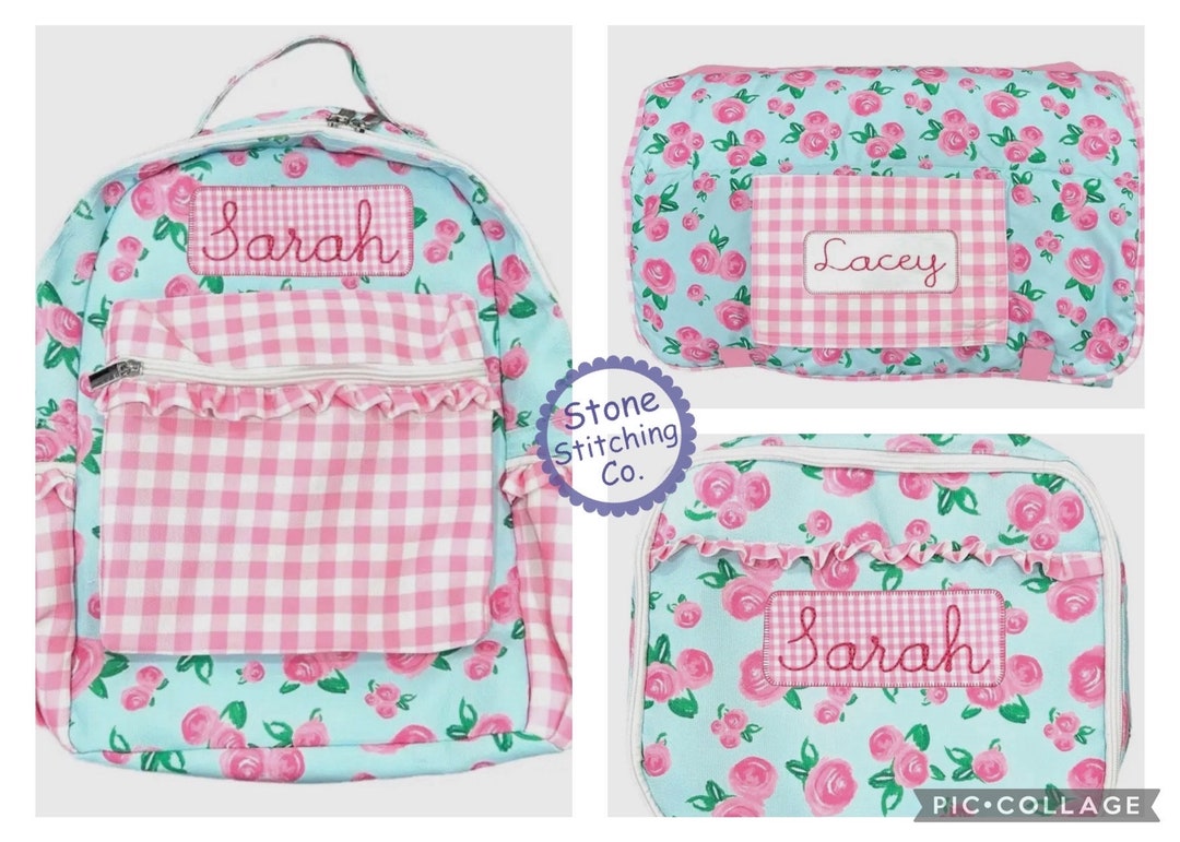 Floral Nap Mat Backpack & Lunchbox, Little Girl Nap Mat, Preschool Nap ...