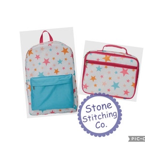Star Backpack and Lunchbox Set, Monogrammed Backpack Set, Cute Girl ...