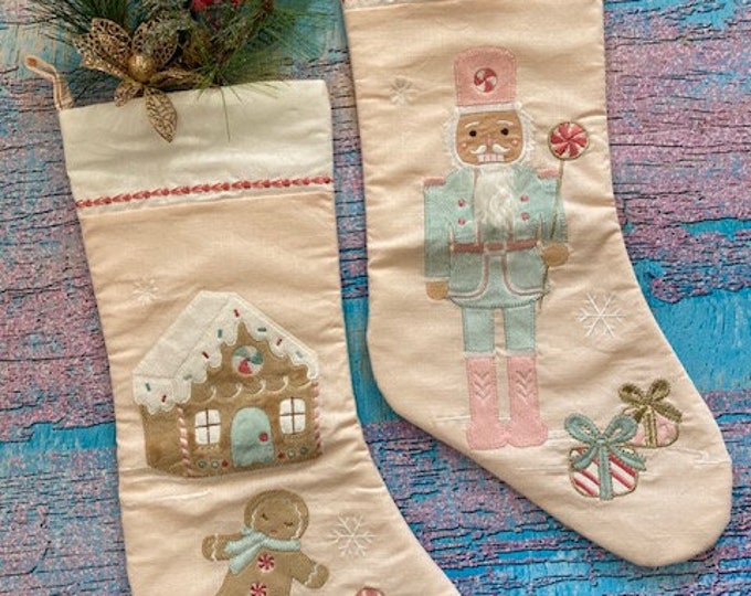 Gingerbread Stocking, Little Girl Stocking, First Christmas Stocking ...