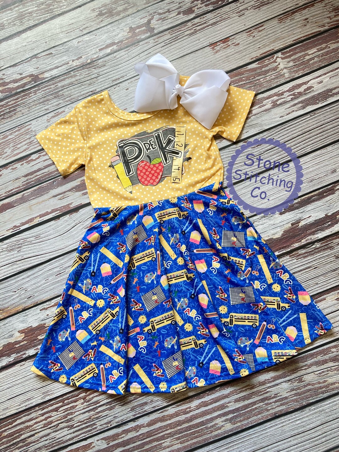 Pre K Dress, Pre K Outfit, First Day of Pre K, Pre Kinder Dress, Pre-k ...