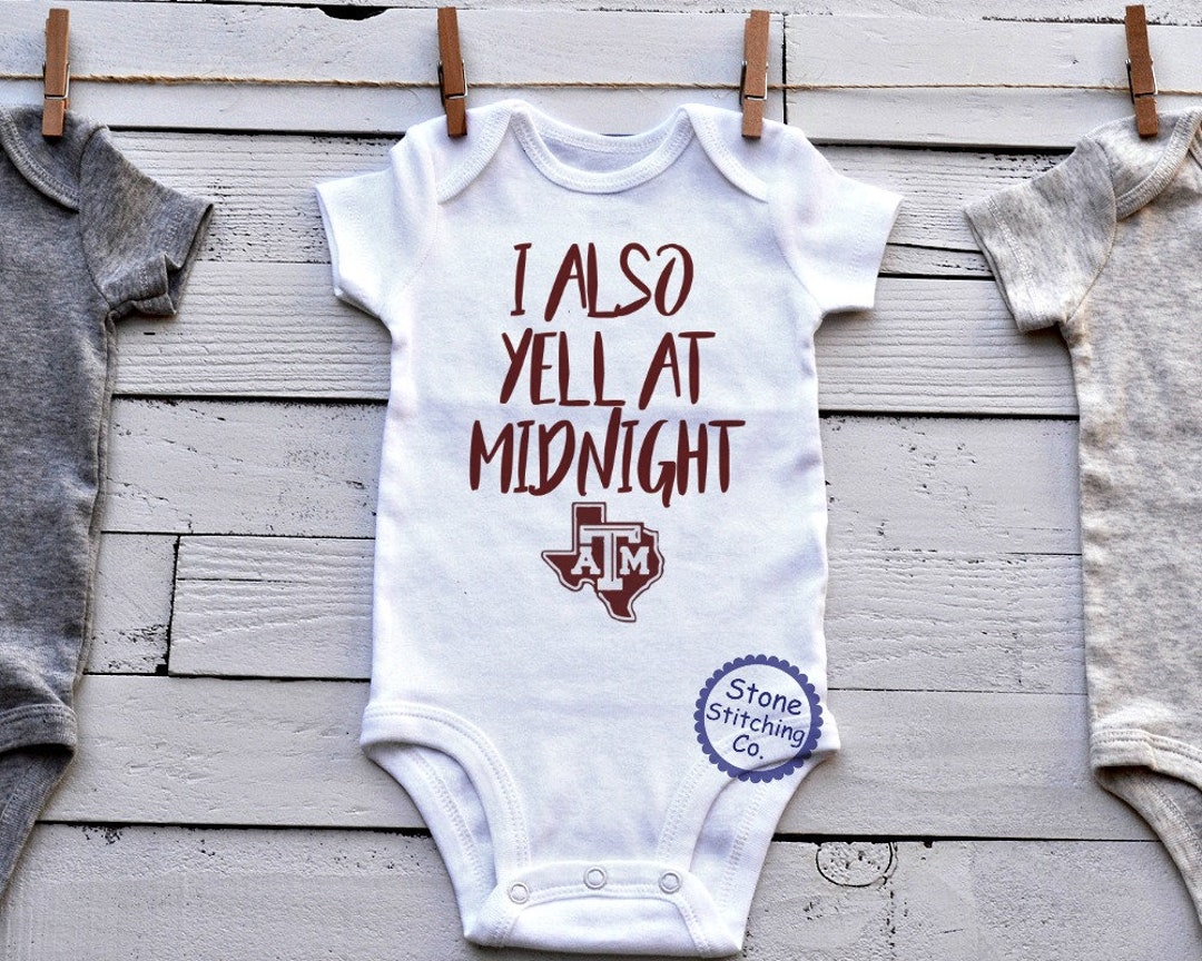 I Also Yell at Midnight Aggie Baby Gift, Aggie Bodysuit, Aggie Newborn ...