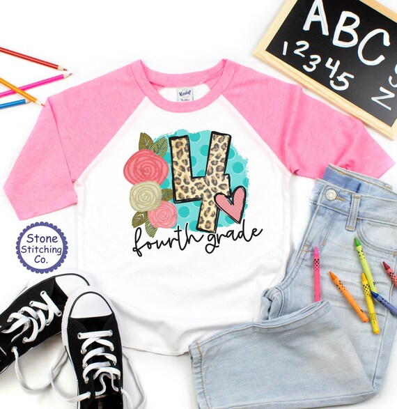 Fourth Grade Outfit Fourth Grade Girl's Shirt First Day - Etsy