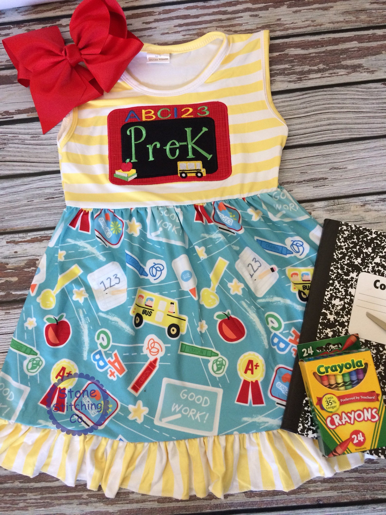 Pre-k Outfit Pre-k Dress First Day of Pre-k Kindergarten - Etsy