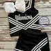 Navy & Gold Cheer Uniform, Customized Cheerleading Uniform, Girls Cheer ...
